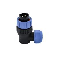 China Nylon PA66 SP21 IP68 Right Angle Male Plastic Connector 9 Pin 22AWG for sale