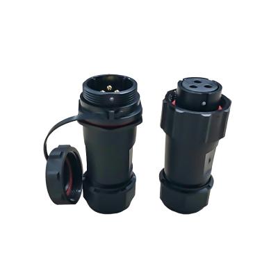 China IP68 M21 12mm 12 Pin Male Female Waterproof Connector Nylon66 Molded Assembly for sale