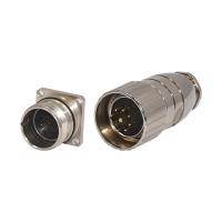 China CuZn 10mm Cable M23 Male Waterproof Connector 30A 630V IP67/IP68 Straight Power Supply for sale