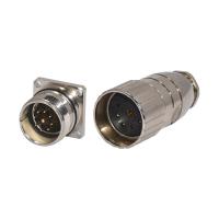 China M23 150V 10mm Waterproof Female Signal Connector IP67 Zinc Alloy Nickel Plated for sale