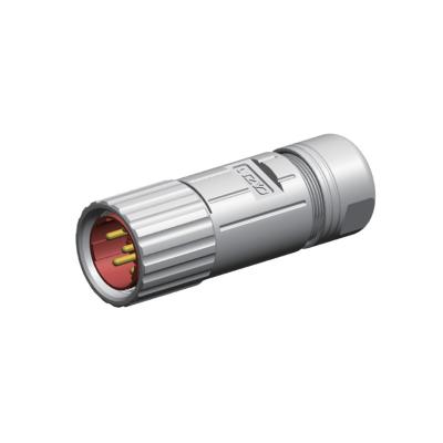 China Rigoal M23 9 Pin Screw Connector 6mm Cable IP67 Male Signal Connector 150V for sale