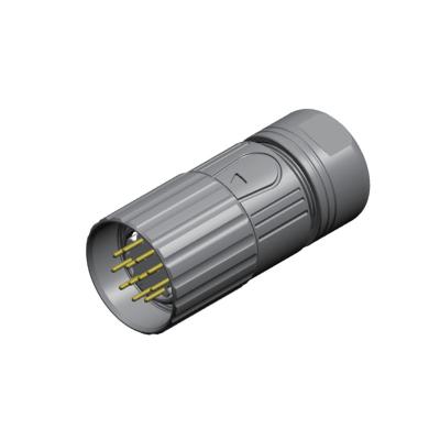 China M23 Waterproof Male Connector 19 Pin Cu Alloy IP67 250V Circular Power Signal for sale