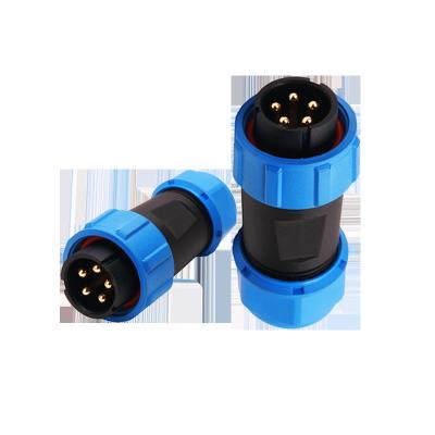 China SP21 Series IP68 Plastic Waterproof Connector 2-9 Pin Female Threaded Nylon66 for sale