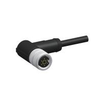 China M16 14 Pin Female Molding Circular Connector IP65 Waterproof Straight IEC 61076-2-105 5A 250V for sale