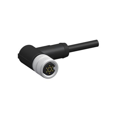 China M16 14 Pin Female Molding Circular Connector IP65 Waterproof Straight IEC 61076-2-105 5A 250V for sale