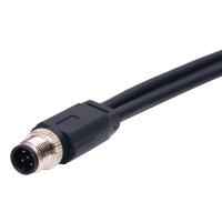 China Solder Termination 15A M12 D Code Connector 26AWG TPU GF for sale