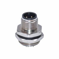 China CuZn PA66 M12 Waterproof Connector AWG24 Screw Type IP67 4 Pin for sale