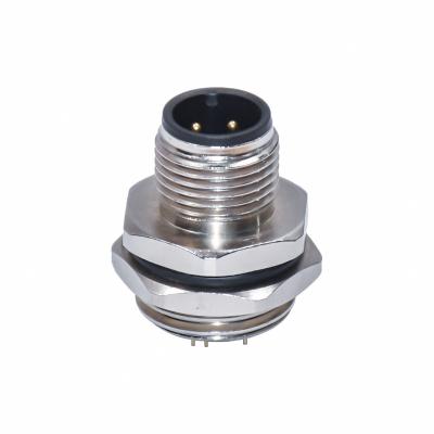 China CuZn PA66 M12 Waterproof Connector AWG24 Screw Type IP67 4 Pin for sale