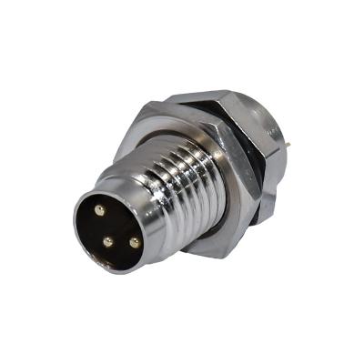 China 3A 60V TPU GF M8 Waterproof Connector 3 PIN Soldering PCB for sale