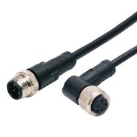 China M12 Waterproof Connector 60V IP67 PA66 Overmolded Cable 4 Pin Sensor Connector for sale