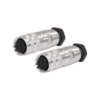 China IP67 Rohs PA66 M16 Straight Metal Connector GF Panel Mount for sale