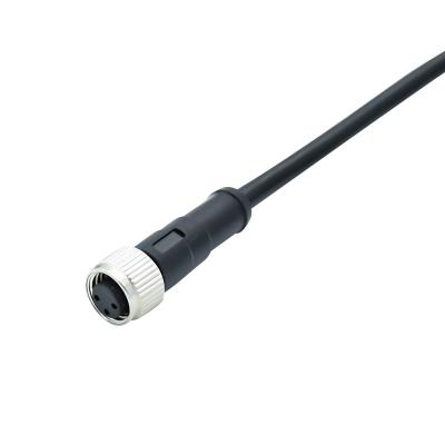 China M8 IP67 Waterproof Connector 4 Pin Female Straight Screw Lock A Coded for Sensor Automation for sale