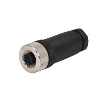China M12 4 Pin Female Wireable Waterproof Connector IP67 Circular Connector CuZn PA66 for sale