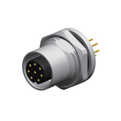 China CuZn TPU PA66 4p M12 Panel Mount Connector Copper 1.5A Waterproof for sale