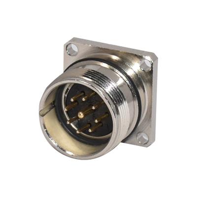 China FKM NBR Brass Circular M23 Connector Gold Plated 12 Pin for Automation for sale