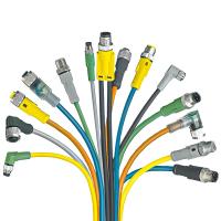 China M12 4 Pin Male Female Waterproof Connector IP67 A Coded Overmolded Cable for sale