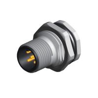 China PA66 M12 5 Pin B Code Front Panel Mount Waterproof Connector IP67 Copper Contact for sale
