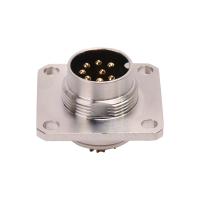 China CuZn PA66 M16 Square Flange Connector Transparent TPU Waterproof IP67 2-24 Pin for sale