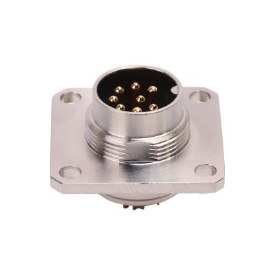 China CuZn PA66 M16 Square Flange Connector Transparent TPU Waterproof IP67 2-24 Pin for sale