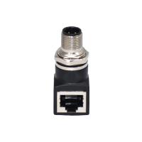 China Bending type M12 And RJ45 Adapters waterproof connector for sale