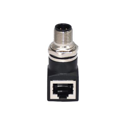 China Bending type M12 And RJ45 Adapters waterproof connector for sale
