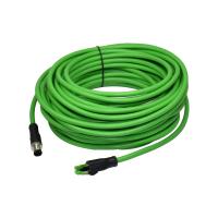 China IP68 M12 X-Code 8-Pin RJ45 Cat6 Ethernet Cable 10Gbps 1 Meter Industrial Connector for sale
