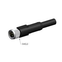 China M8 3 Pin Female Waterproof Connector Cable IP67 A Coded 1m 3m 5m PVC Length for sale