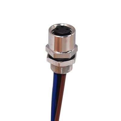 China RIGOAL M8 Panel Mount Connector 4 Pin Male TPU GF Waterproof IP67 with Pigtail 60V 3A for sale