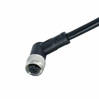 China M12 5 Pin Male Right Angle Overmolded Cable Connector IP67 90 Degree for sale