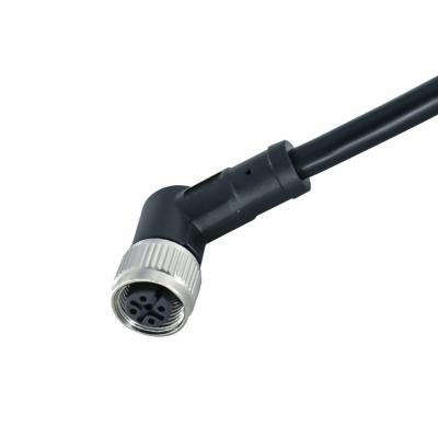 China M12 5 Pin Male Right Angle Overmolded Cable Connector IP67 90 Degree for sale