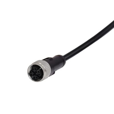 China EMI Shielded M12 Circular Waterproof Connector Male Screw 8 Poles X Code IP67 Rated Industrial Ethernet for sale