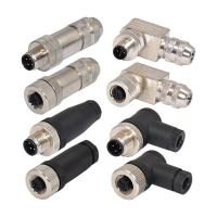 China M12 Waterproof Connector 4P Straight Metal CuZn IP67 for Automotive Industry for sale