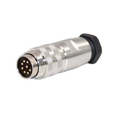 China Straight Orientation Waterproof Circular Connector ULS M16 Male 8 Pin BPT Insert for sale