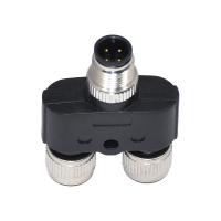 China IP67 M12 Waterproof Connector 5 Pin Male Y Type TPU Cable 12mm for sale