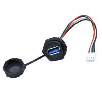 China USB 3.0 M12 Waterproof Adapter Male to Female IP67 PA66 PVC Panel Mount Connector for sale
