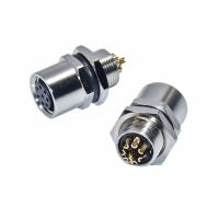 China Straight Orientation M8 Waterproof Connector Brass Alloy PA66 GF B Code for sale