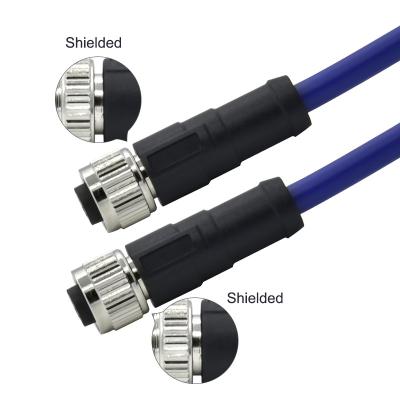 China D Coded Waterproof Circular Connectors Female Male M12 60V 12 17 Pin for sale