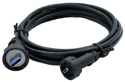 China IP67 Waterproof USB 3.0 Circular Connector 1.0A 30V PVC Panel Mount with CE RoHS Certification for sale