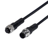 China M12 Angled Straight Waterproof Connector Male to Male A B D Coded 3-12 Pin IP67 Screw for sale