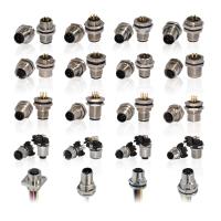 China IP68 M5 M8 M12 3-12 Pin Circular Industrial Connector with 500+ Mating Cycles and -40°C to 105°C Range for sale