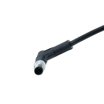 China IP67 Waterproof Circular Connector Female Molding M5 M8 M12 Black Cable for sale