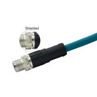 China M12 X Code Waterproof Ethernet Connector 8 Pin Gold Plated IP67 for sale