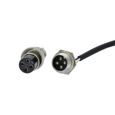 China Panel Mount GX Aviation Connector Solder Termination With Gold Plated for sale