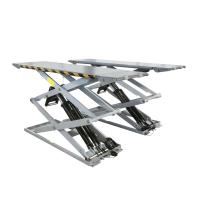 China 5000lbs Garage Hydraulic Motorcycle Lift Double Cylinder Alignment Scissor Lift for sale