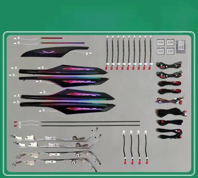 China Ambient lights Rainbow symphony dynamic Piano black mold design+four doors electroplate for Cadillac CT5 for sale