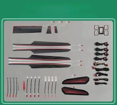 China Ambient lights RGB carbon fiber Radium carving + saddle fiber for Porsche Macan (2018-2024) for sale