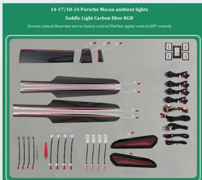 China Ambient lights RGB Radium carving + saddle fibber for Porsche Macan (2014-2017) for sale