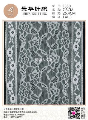China 25.4 cm warp knitted elastic jacquard large wide flower lace is suitable for the decoration of women's underwear fabrics for sale