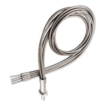 China Endoscope Fiber Bundle Light Cable Flexible Stainless Steel Hose 1000nm Customized Glass Bare Fiber Optic Light Guide for sale