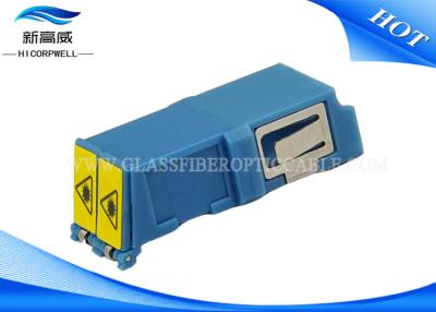 China SC UPC Auto Shutter Fiber Optic Adapter , Blue Black Optical Cable Adapter for sale